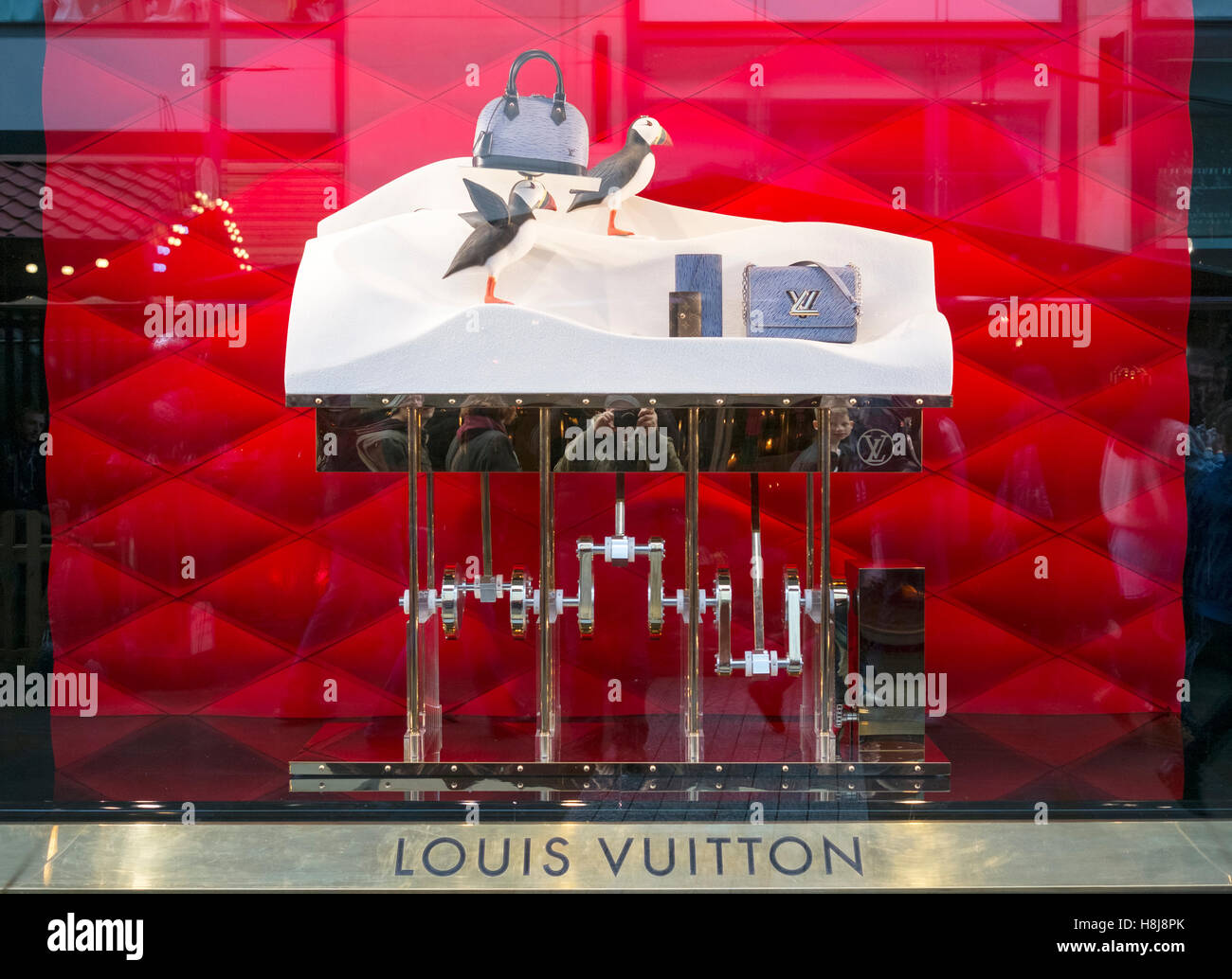 Louis Vitton Christmas shop window display, Manchester, UK Stock Photo ...