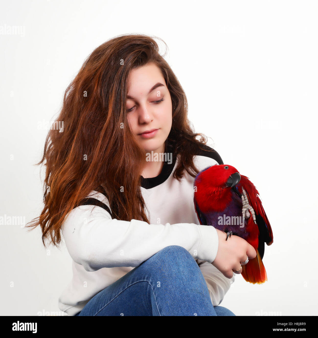 Parrot girl hi-res stock photography and images - Alamy