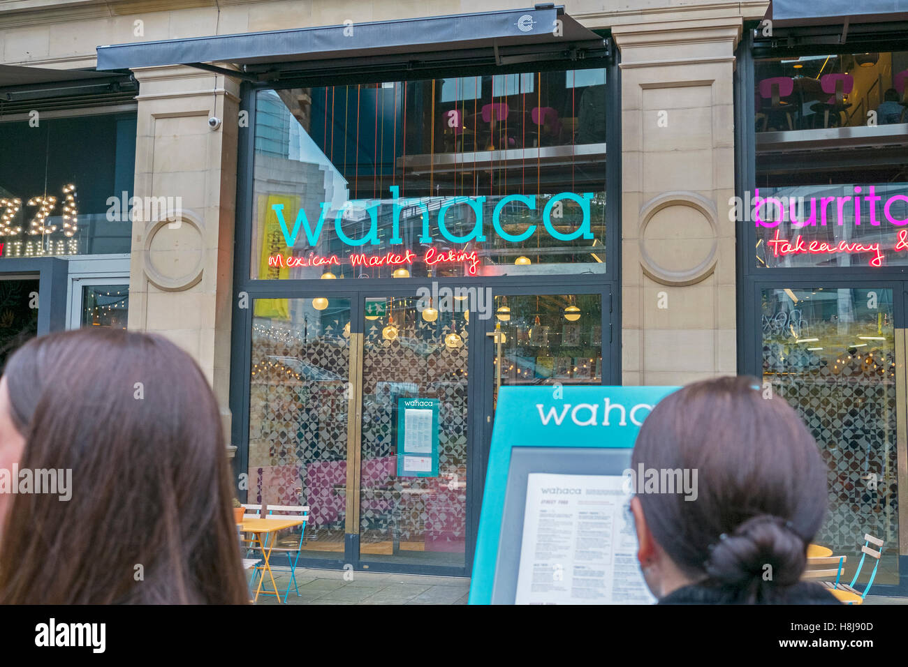 'Wahaca' restaurant chain in Manchester city centre, UK Stock Photo - Alamy