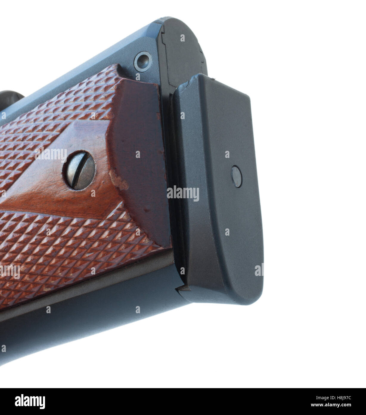 Thick pad on the bottom of a handgun magazine to hold cartridges Stock ...