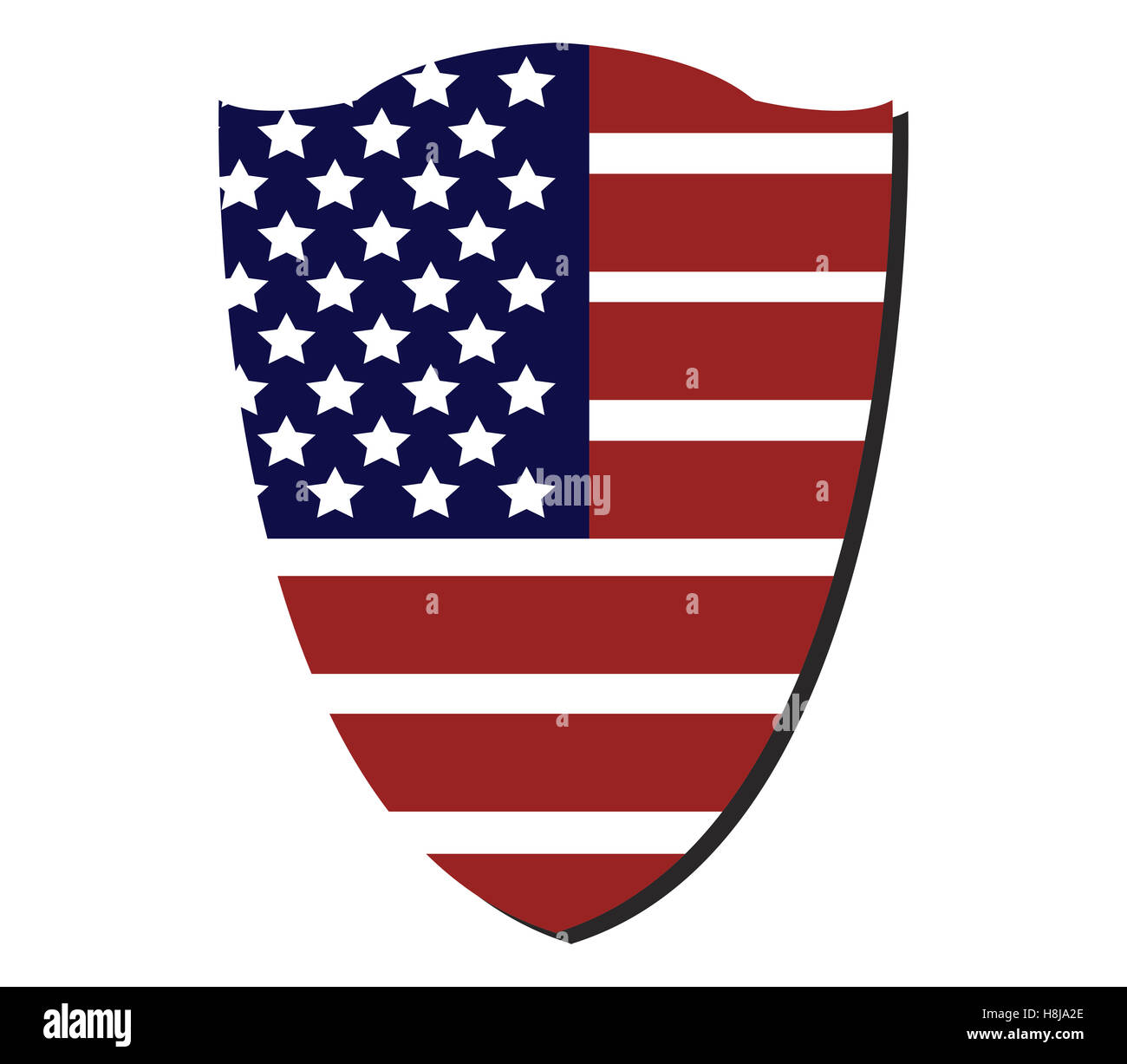 shield with US flag Stock Photo - Alamy