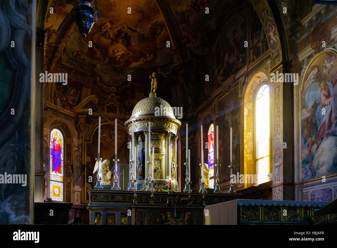 Interior View of the Cathedral in Monza Stock Photo - Alamy