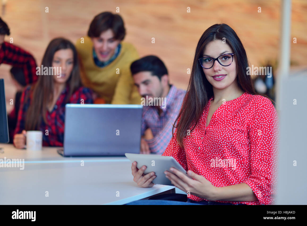 Young professionals work in modern office.Project manager team ...