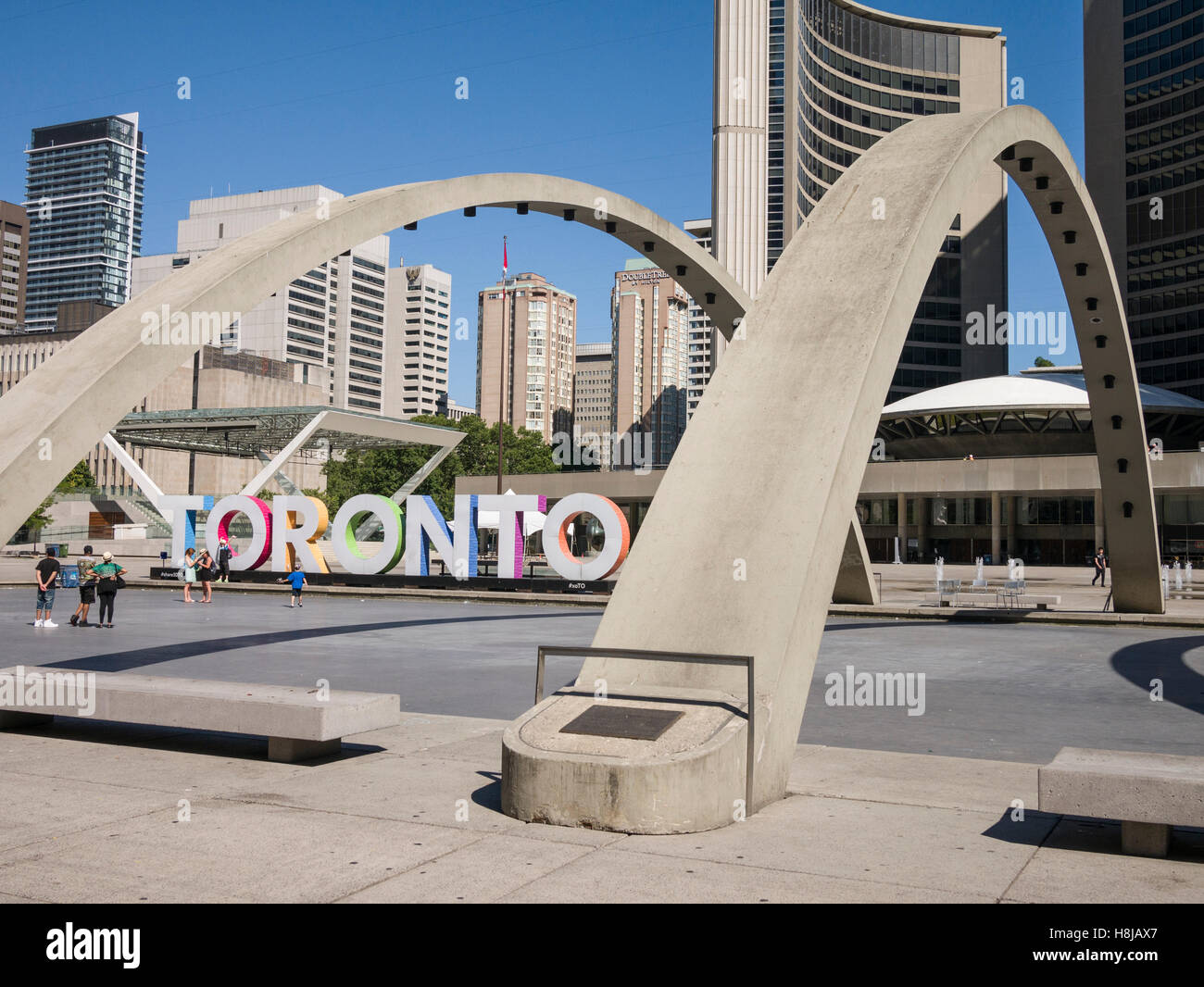 Nathan Phillips Square a major tourist attraction, is an urban plaza in ...