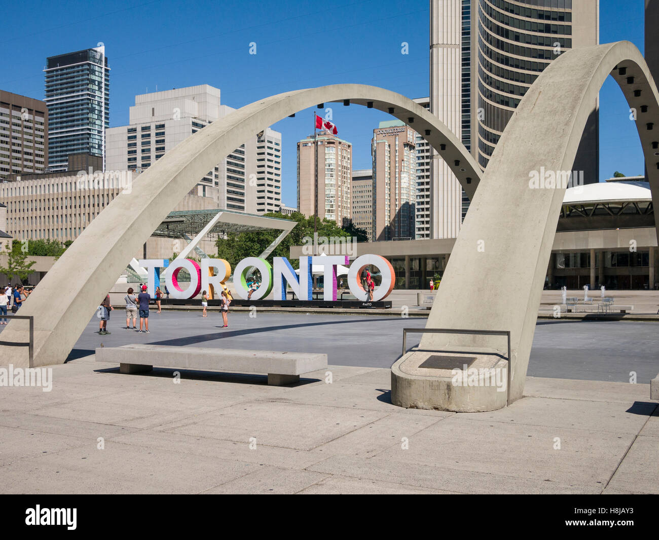 Nathan Phillips Square a major tourist attraction, is an urban plaza in ...
