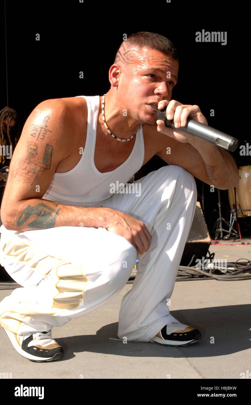 Calle 13 performing live at Central Park Summerstage in New York City ...