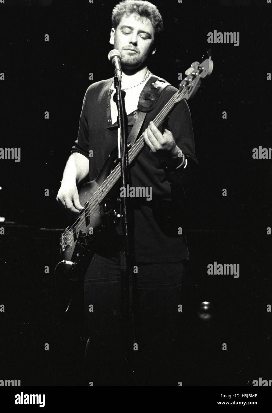U2 (Adam Clayton) performing at the Worcester Centrum in MA in 1984 ...