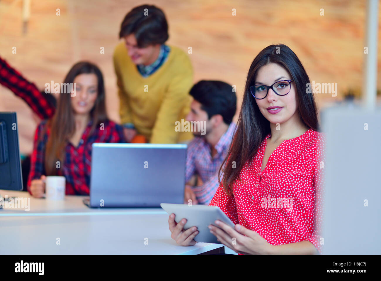 Young professionals work in modern office.Project manager team ...