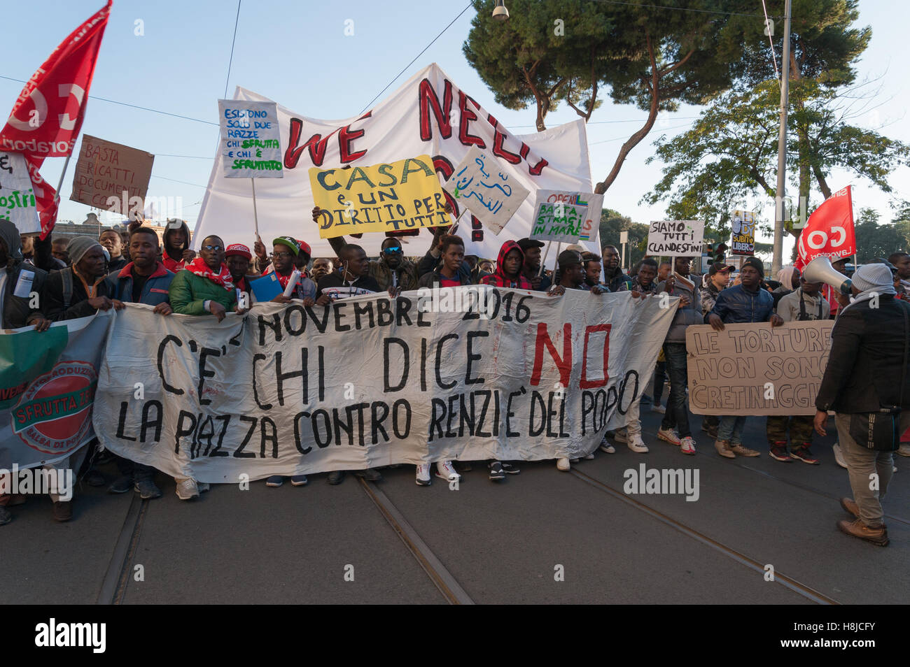 Rome, Italy. 12th Nov, 2016. National demonstration in Rome of ...