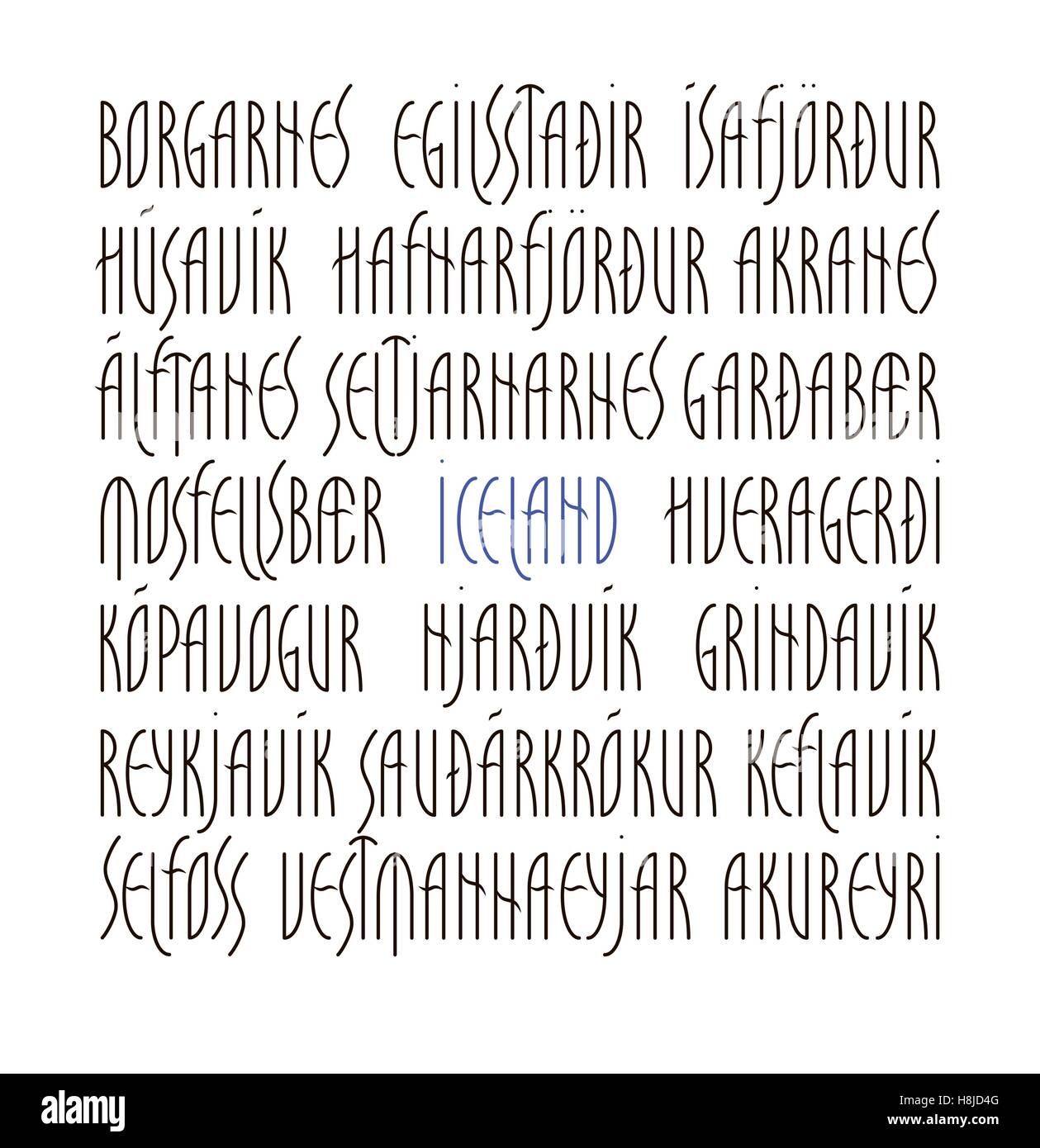 Lettering in scandinavian style Stock Vector Images - Alamy