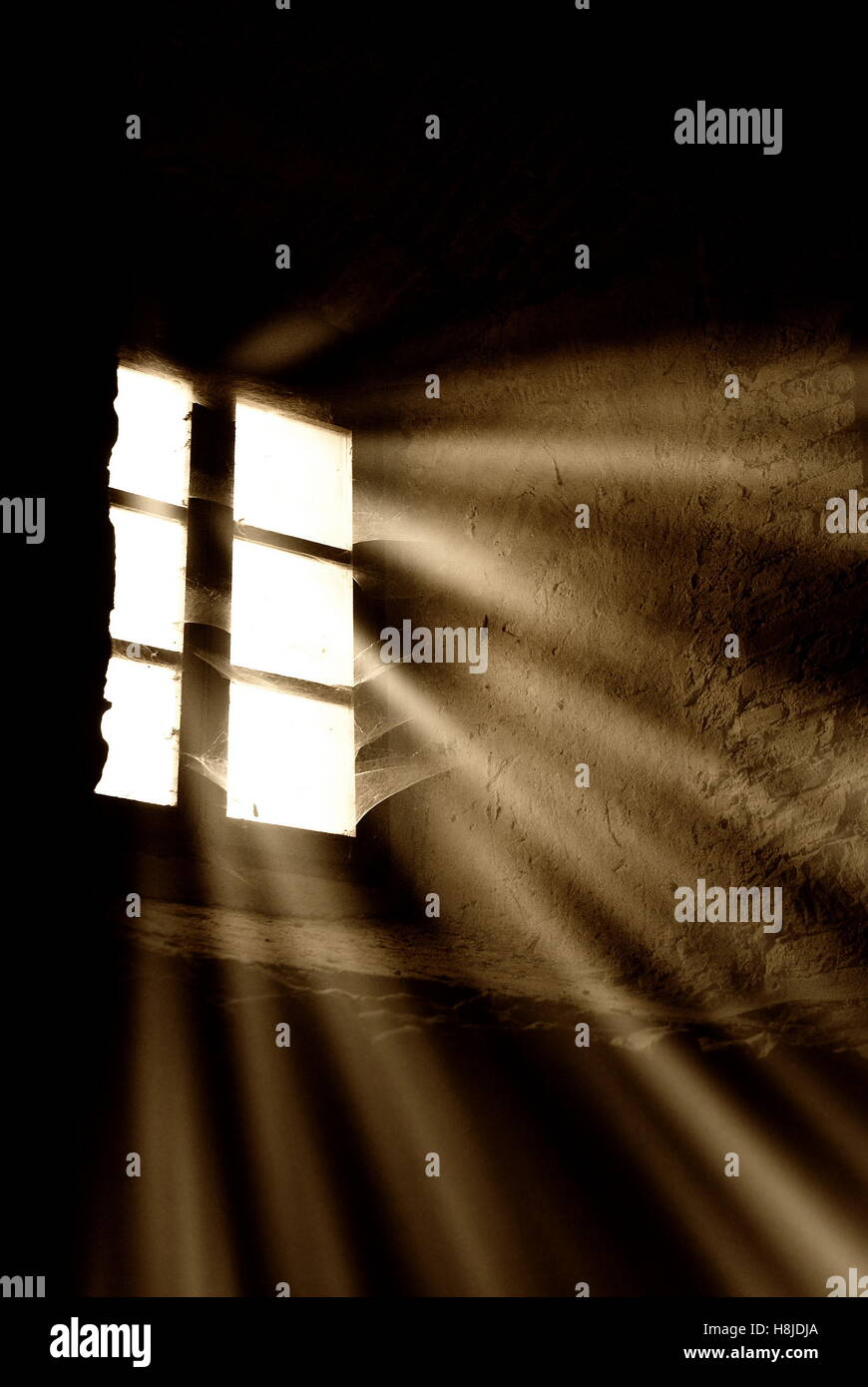 light rays through the window Stock Photo - Alamy