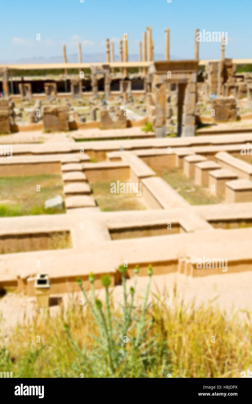 blur in iran persepolis the old ruins historical destination monuments ...