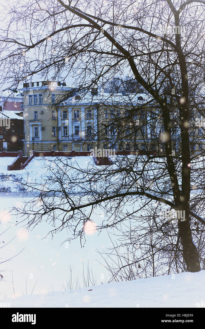 city landscape architecture winter Stock Photo - Alamy