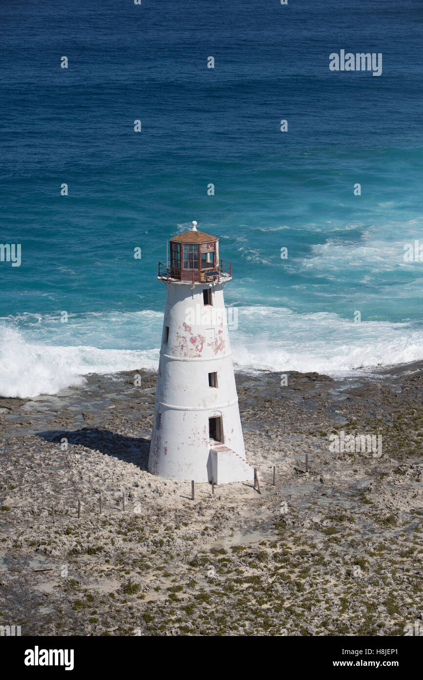 Lighthouse on Paradise Island, Nassau Harbour, Bahamas Stock Photo - Alamy