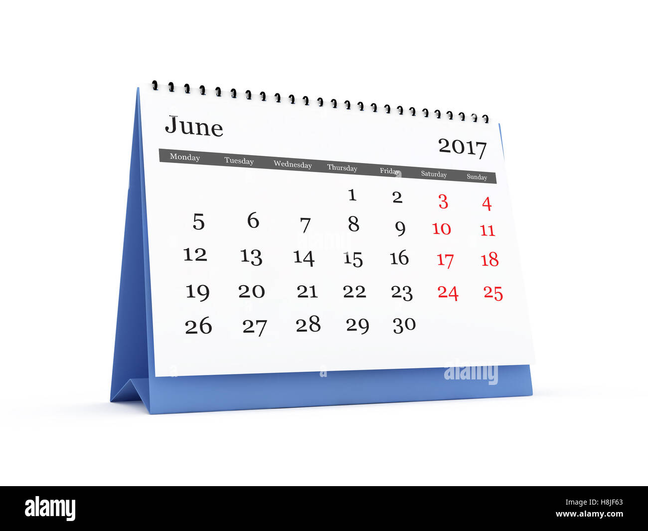 2017 year calendar june isolated hi-res stock photography and images ...