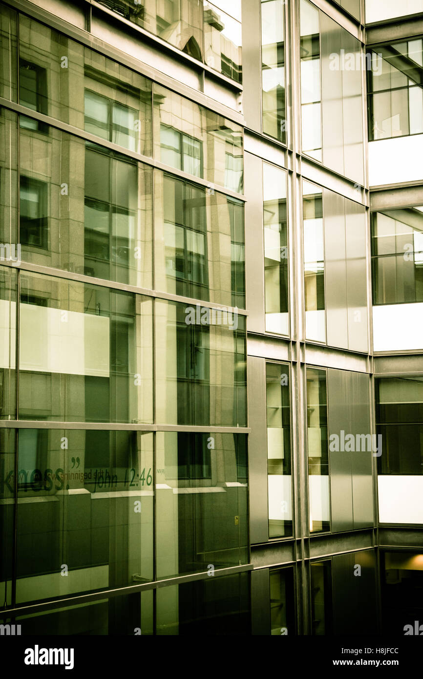 Green tinted office buildings Stock Photo - Alamy