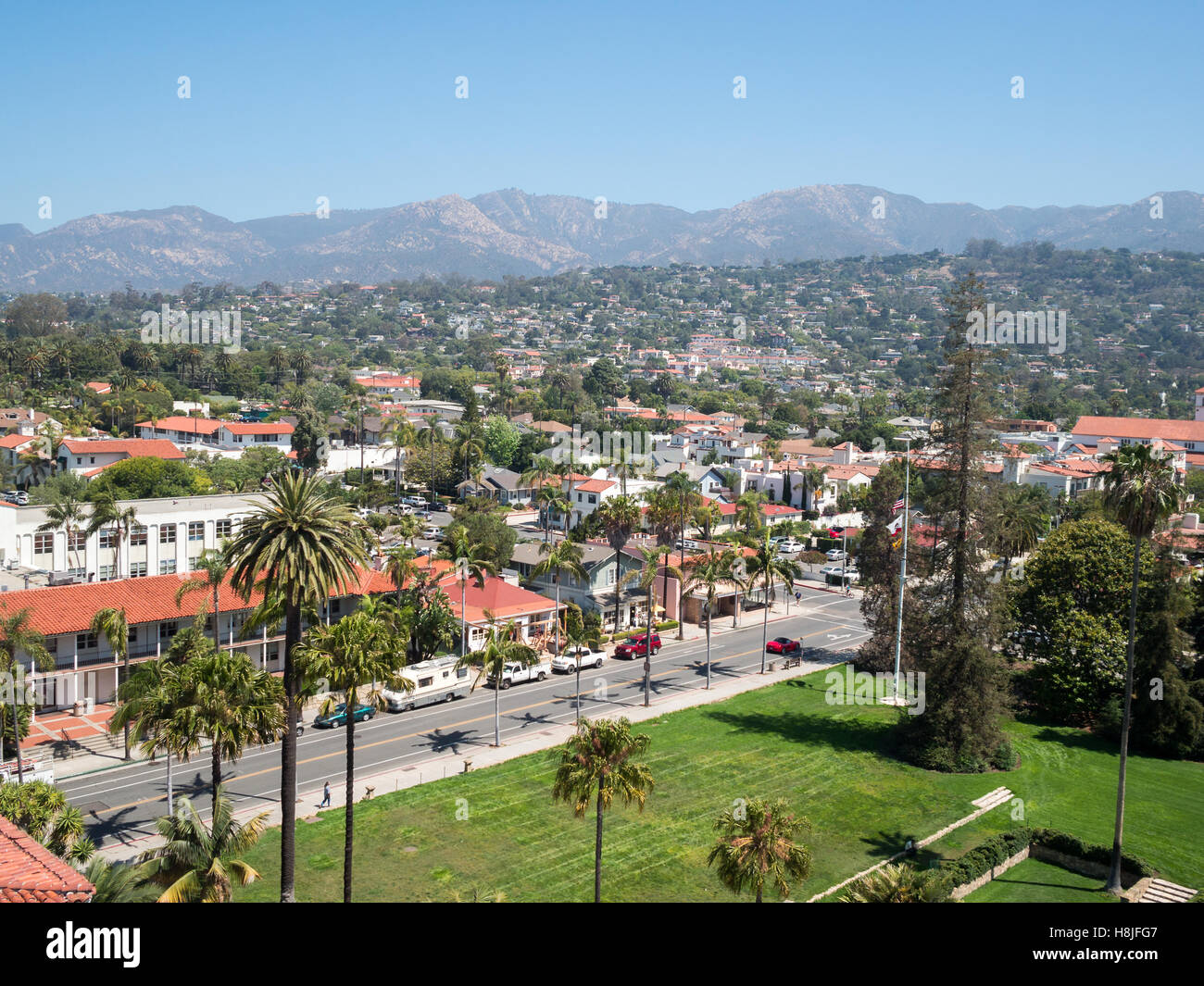 Santa Barbara cityscape from the County Courthouse Stock Photo - Alamy