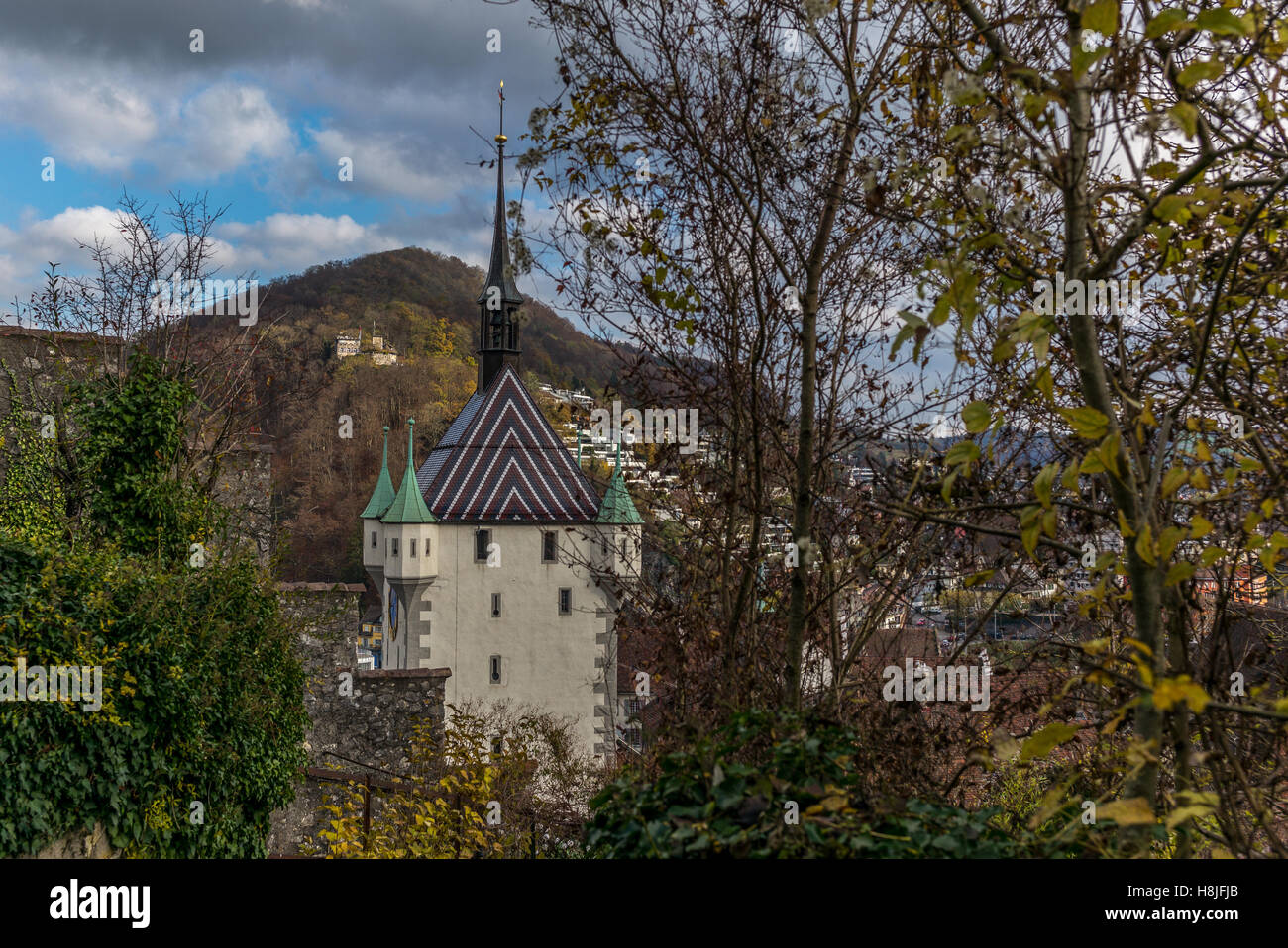 The Stadtturm ("City Tower") of Baden in Switzerland Stock Photo - Alamy