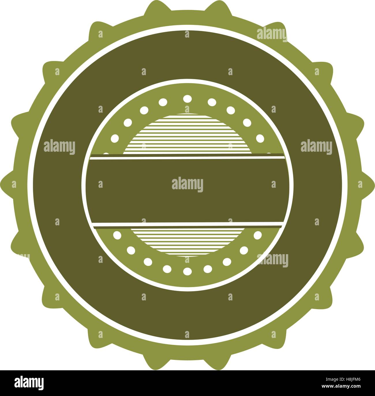 green tones emblem or label icon image vector illustration design Stock ...