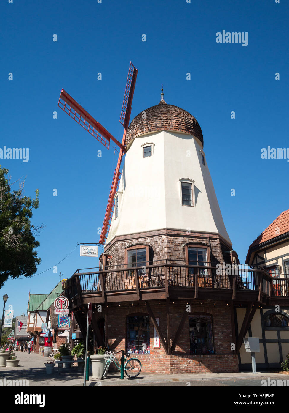 Solvang dutch style windmill Stock Photo - Alamy