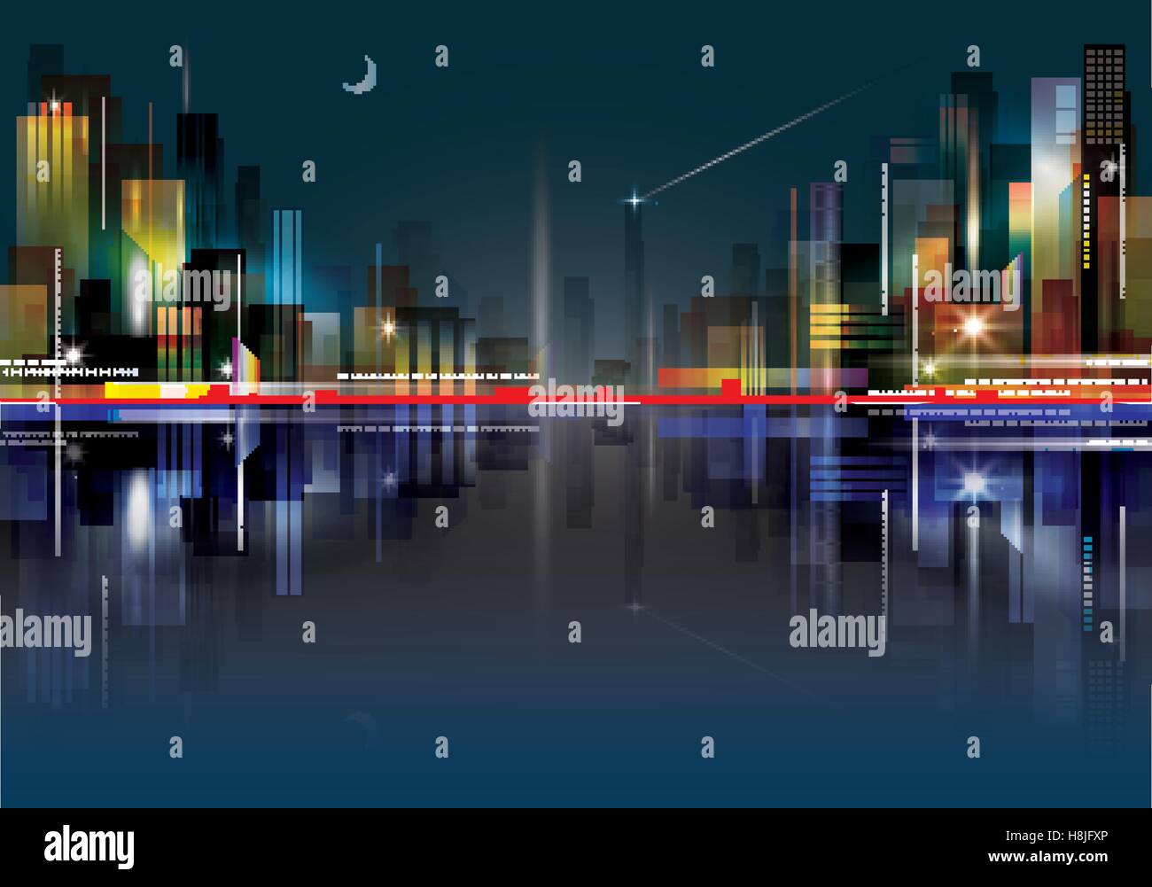 Abstract modern city landscape Stock Vector Image & Art - Alamy