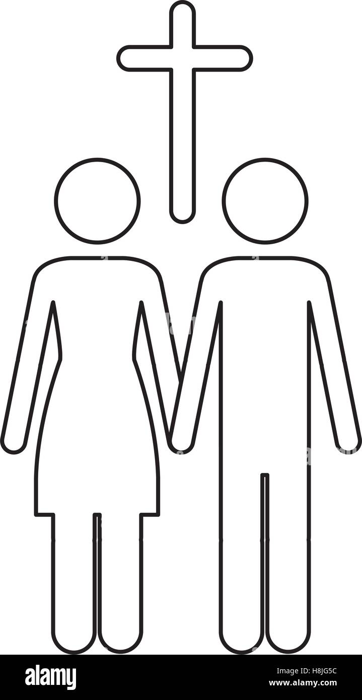 catholic family icon image vector illustration design Stock Vector ...
