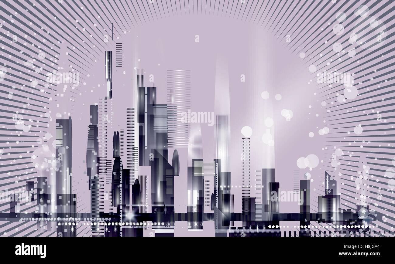 Abstract modern city landscape Stock Vector Image & Art - Alamy
