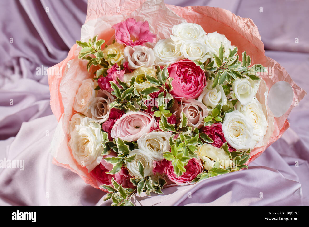 beautiful bouquet made of different flowers. colorful color mix flower ...