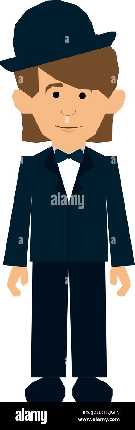 formal dress man icon image vector illustration design Stock Vector ...