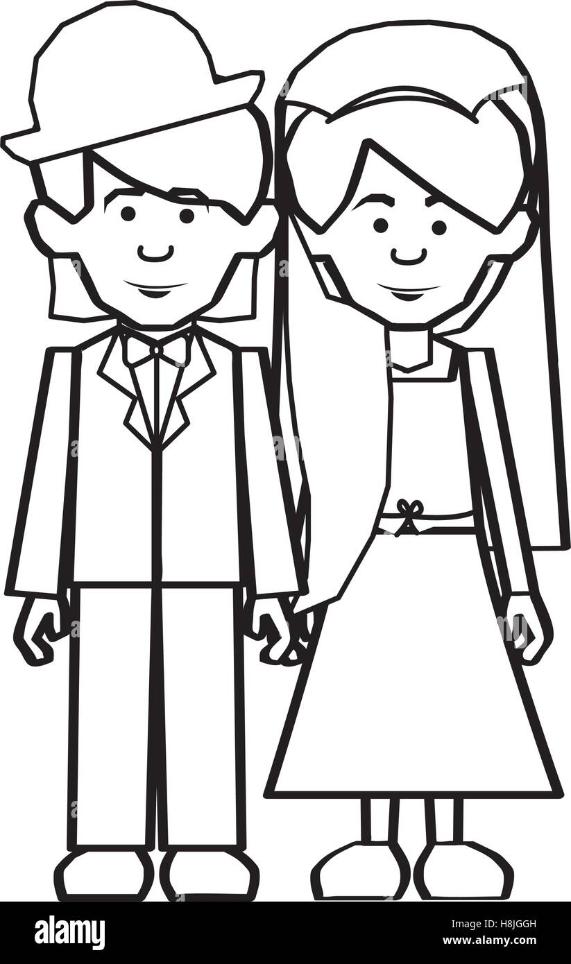 newlywed couple icon image vector illustration design Stock Vector ...