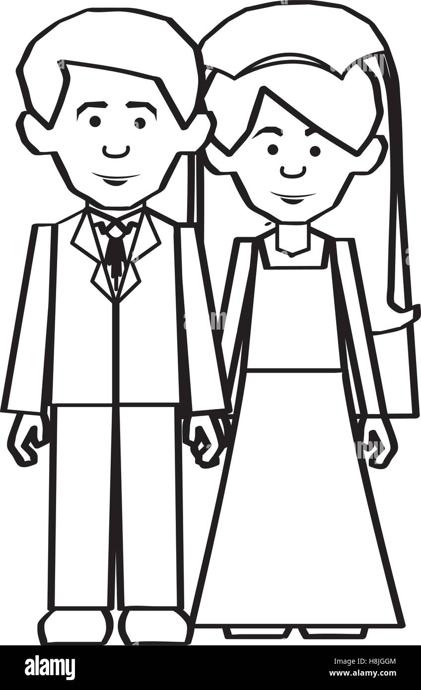 newlywed couple icon image vector illustration design Stock Vector ...