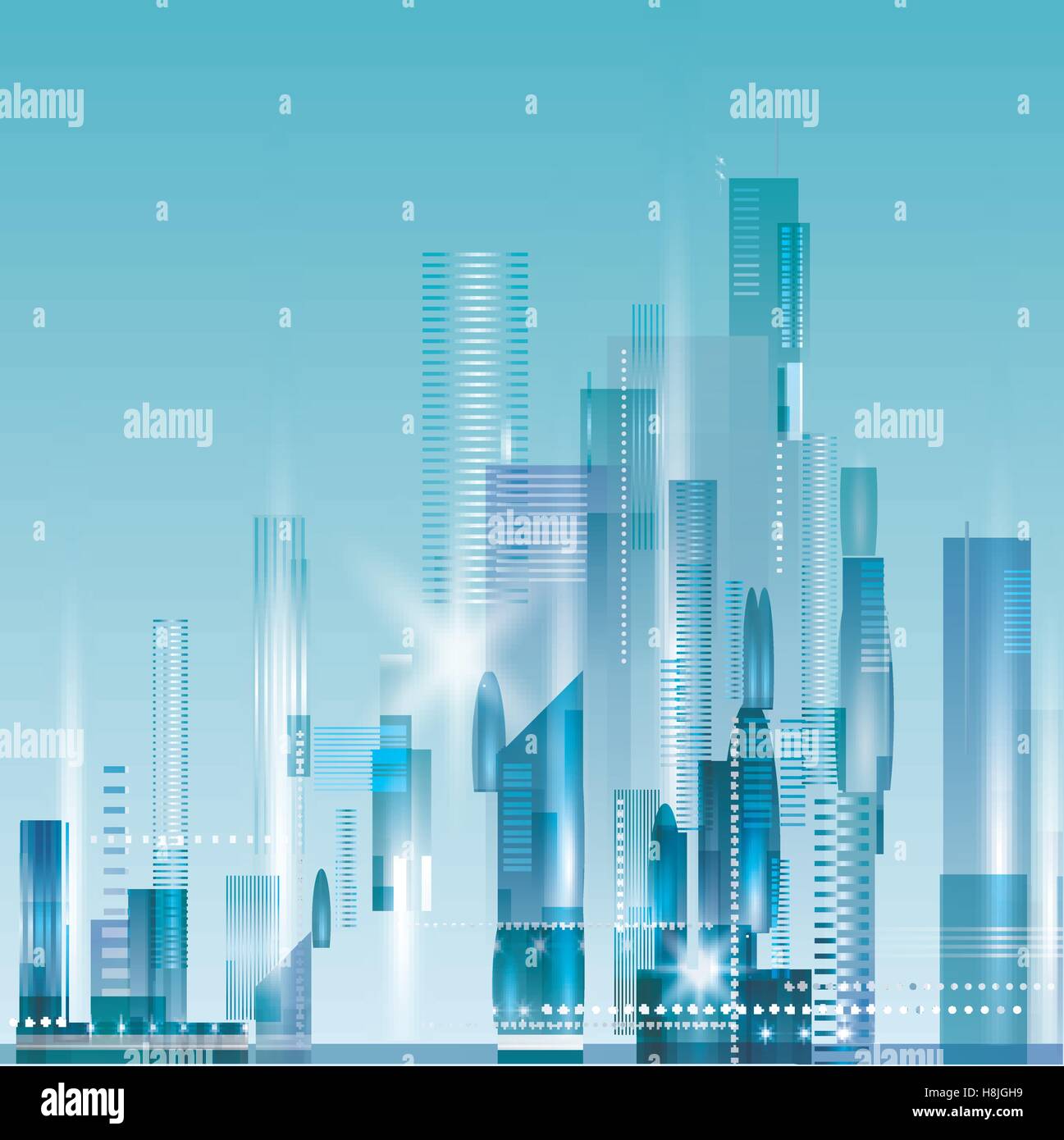 Abstract modern city landscape Stock Vector Image & Art - Alamy