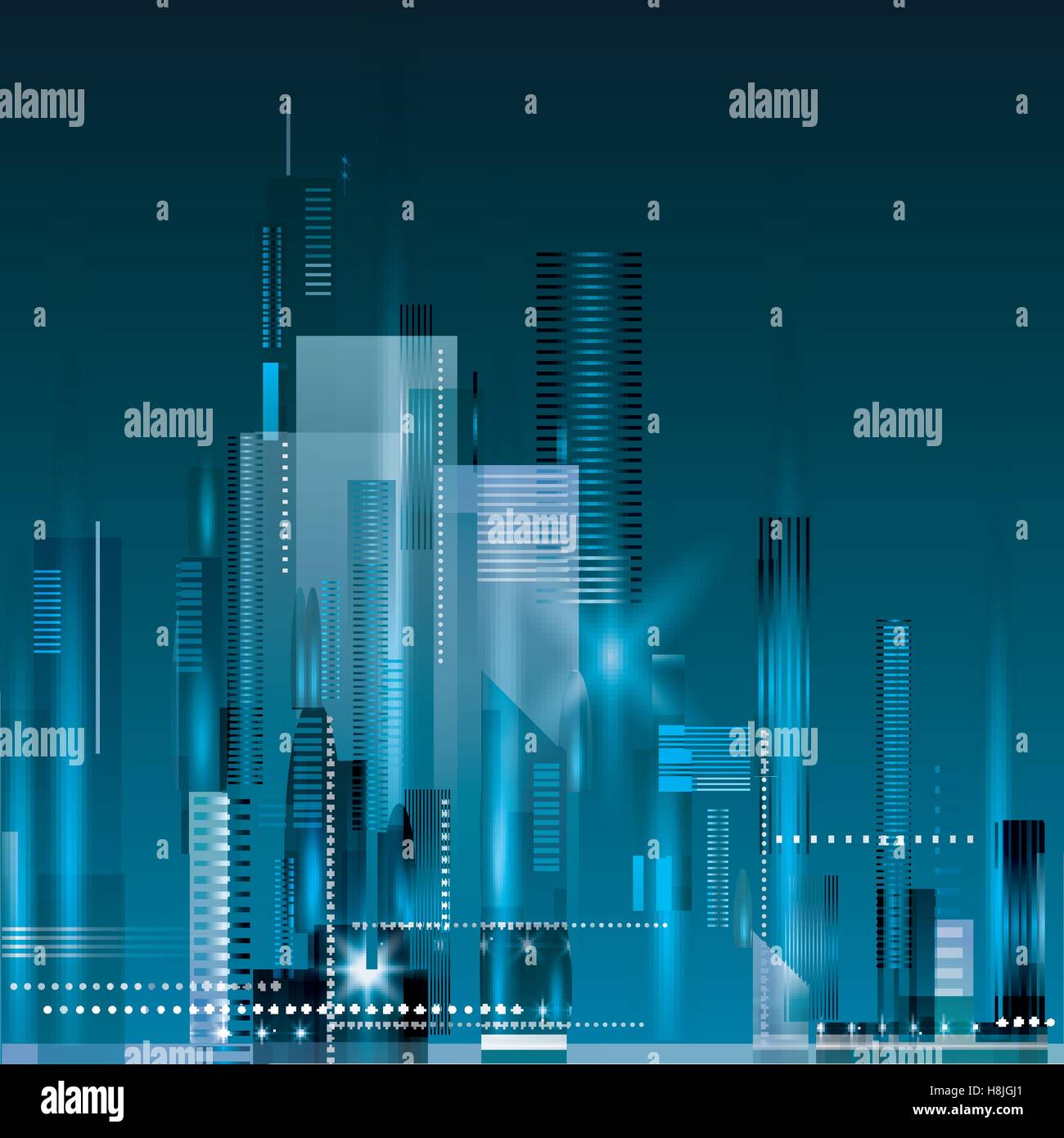 Abstract modern city landscape Stock Vector Image & Art - Alamy