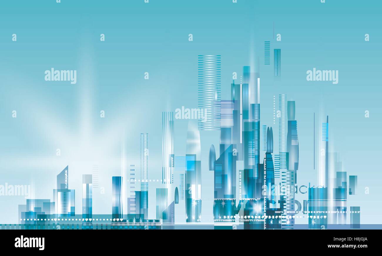 Abstract modern city landscape Stock Vector Image & Art - Alamy