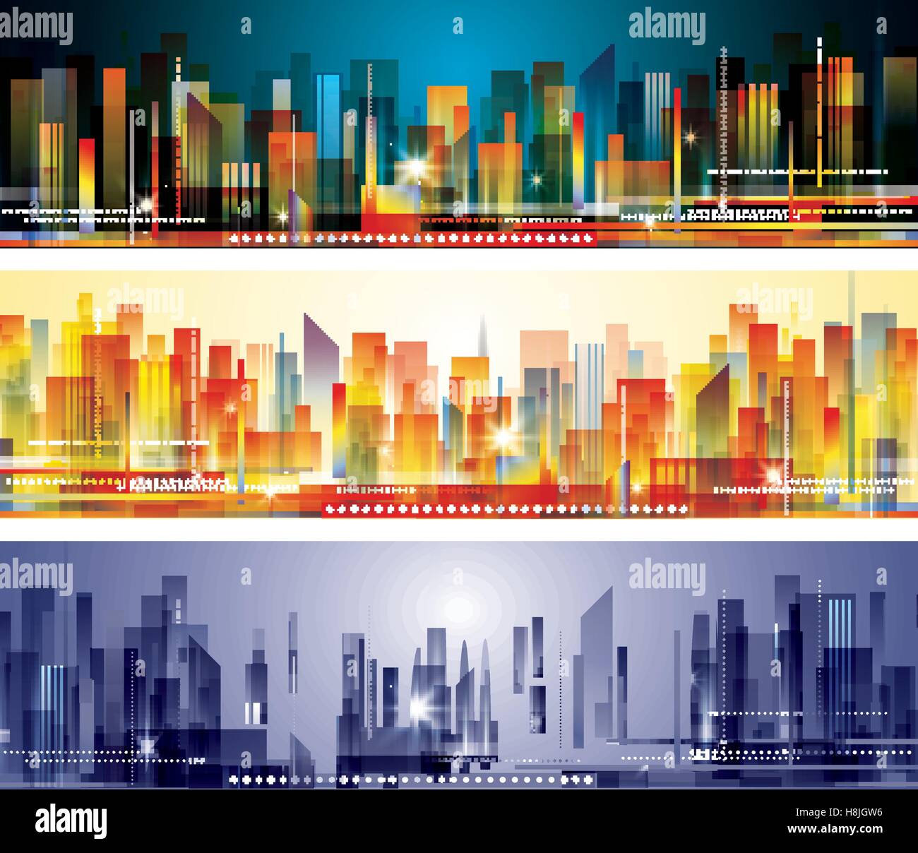 Abstract modern city landscape Stock Vector Image & Art - Alamy