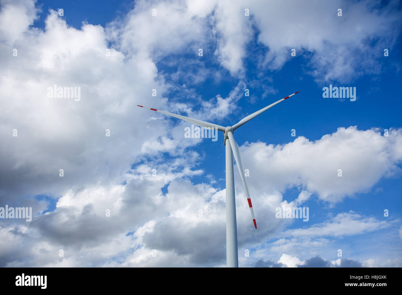 Wind turbine background sky Stock Photo - Alamy