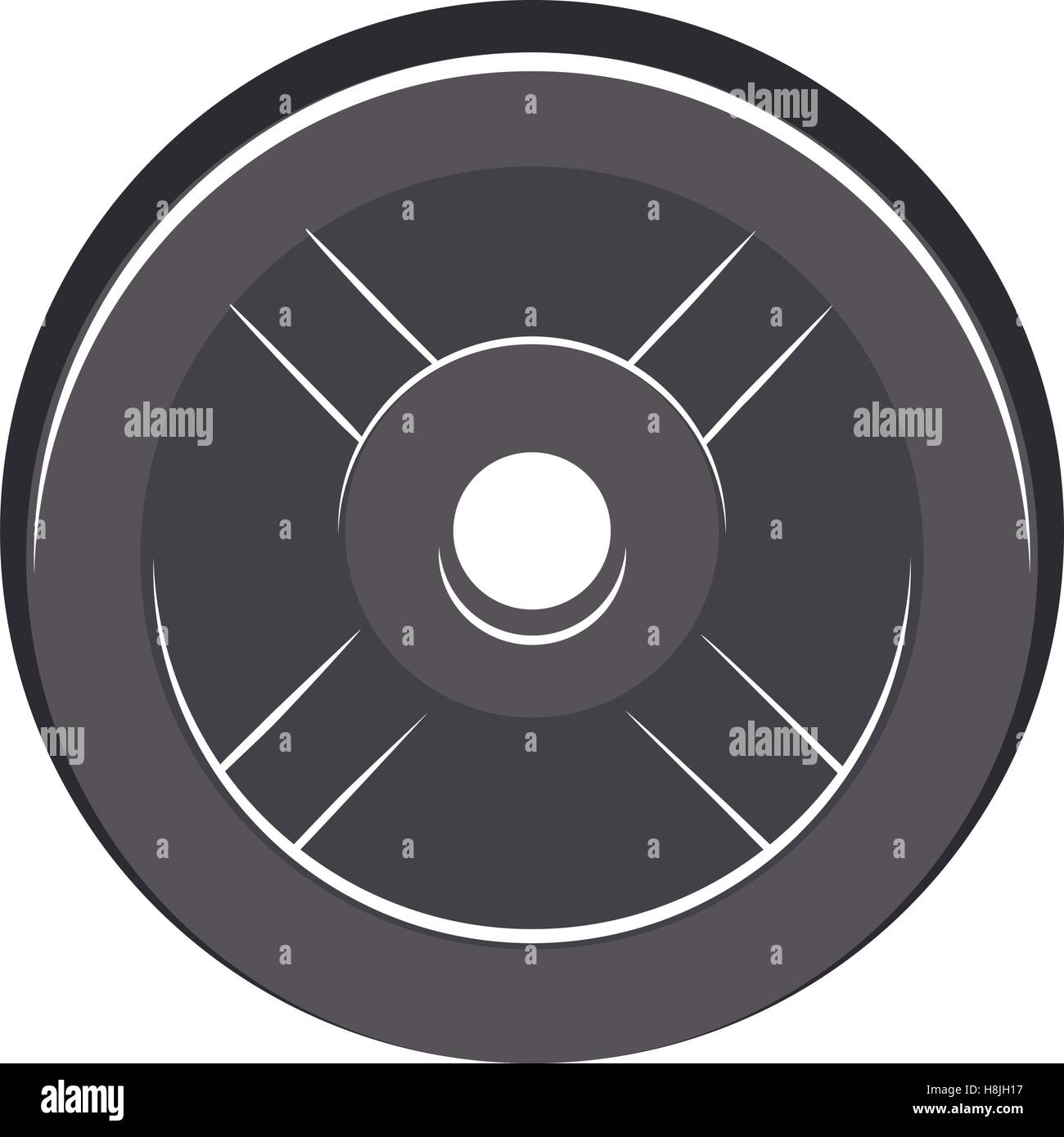silhouette disc weights for training in gym vector illustration Stock ...