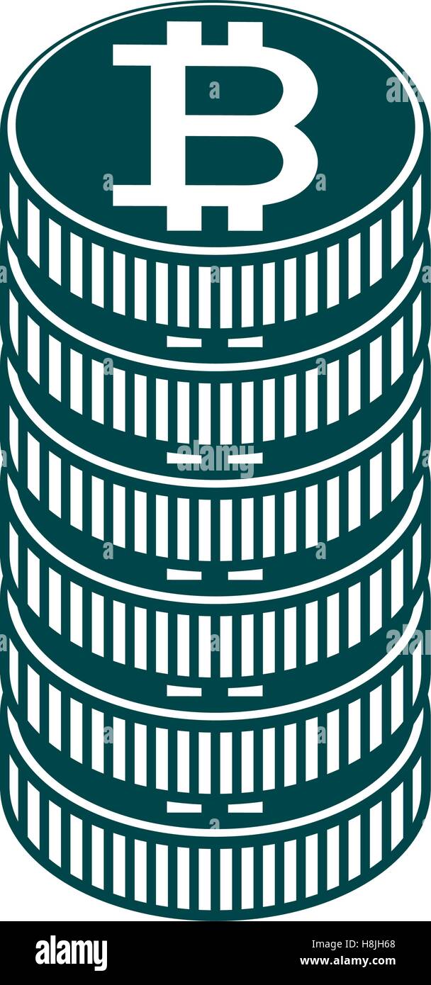 stack of coin and currency symbol of baht Thailand vector illustration ...