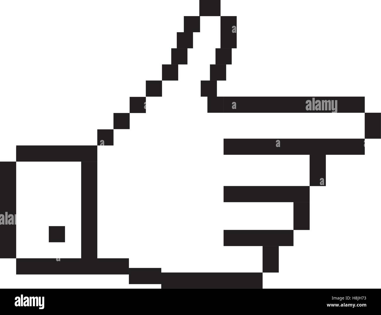 black outline pixelated hand pointing vector illustration Stock Vector ... black outline pixelated hand pointing vector illustration Stock Vector ...