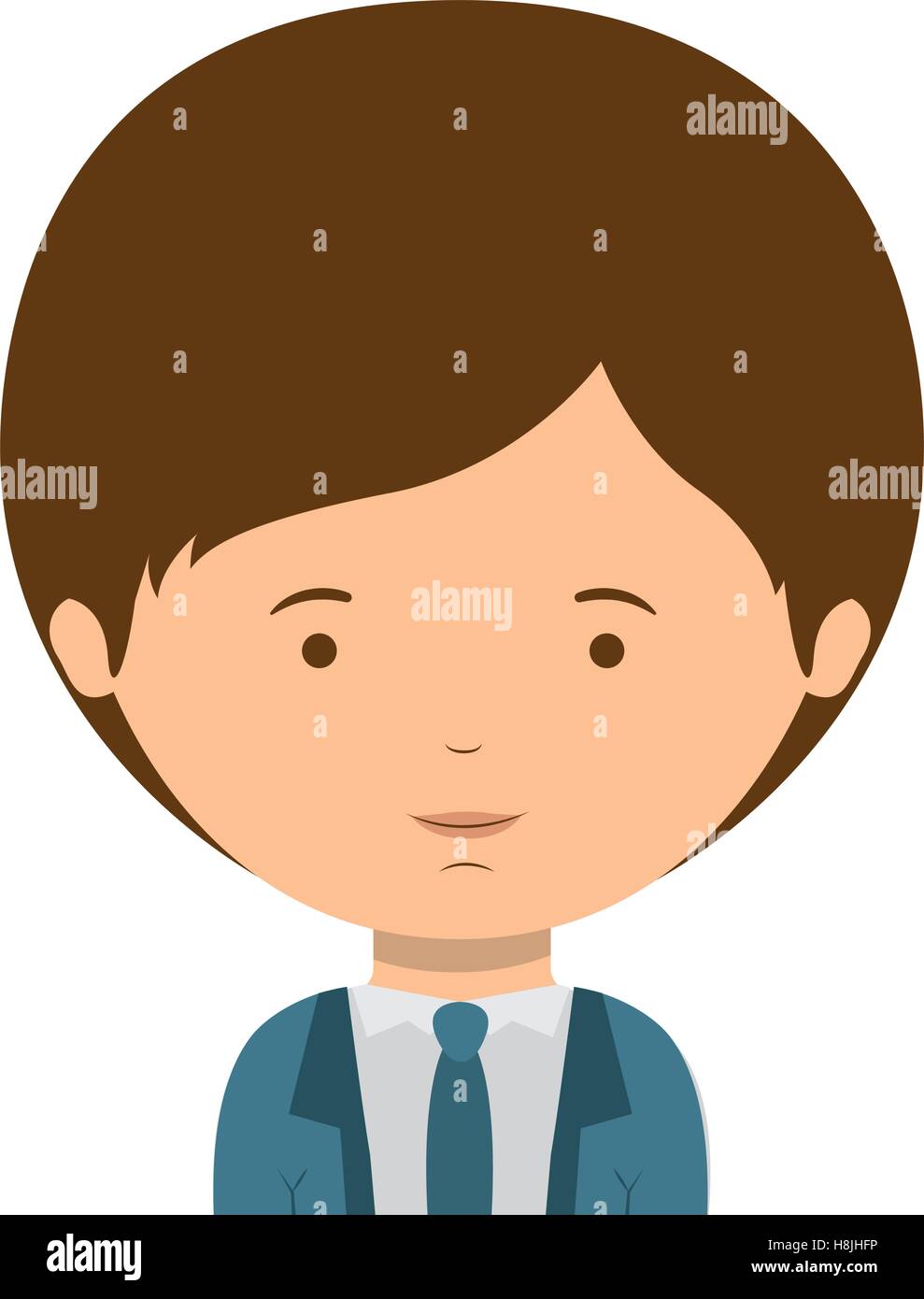 half body man dressed formal style vector illustration Stock Vector ...