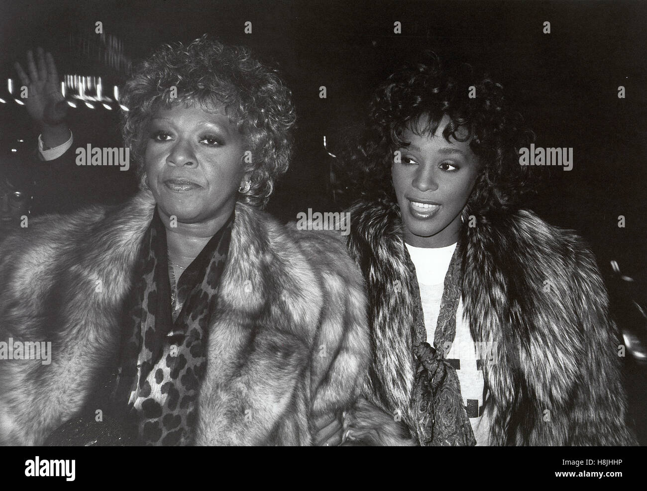 Whitney Houston with her mom Cissy Houston leaving the Parker Neridan ...