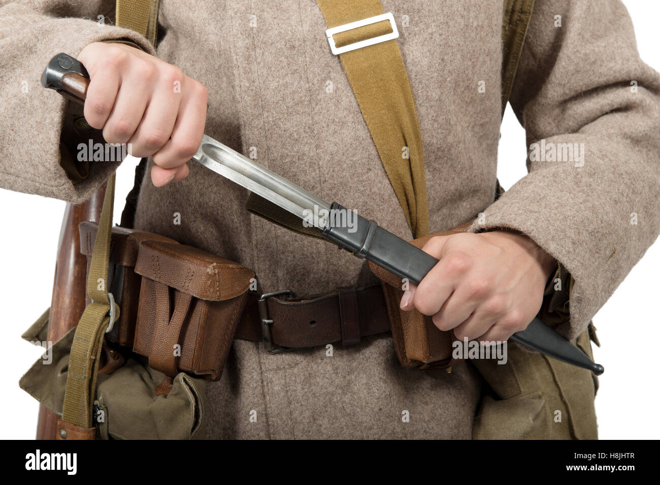 Close-up of the bayonet of a Soviet soldier, wwii Stock Photo - Alamy