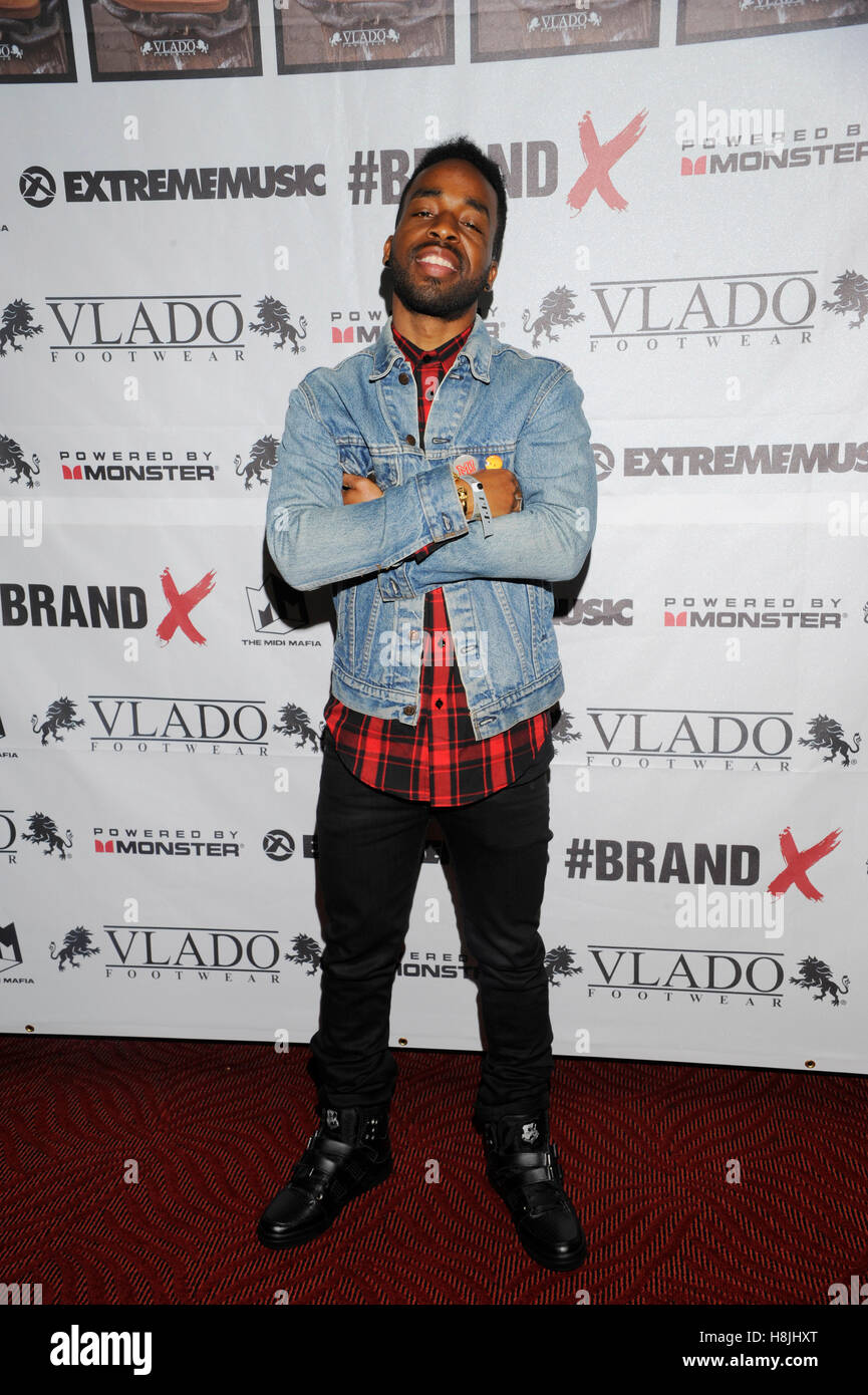 Nambrand attends the Brand X Launch at the El Rey Theatre on December ...