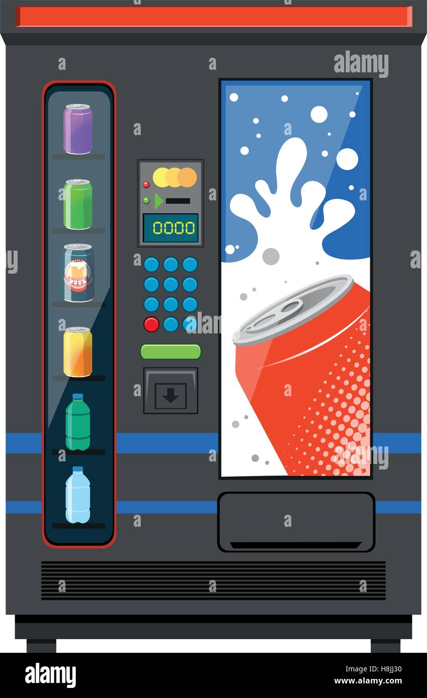 Vending machine for soft drinks illustration Stock Vector Image & Art ...