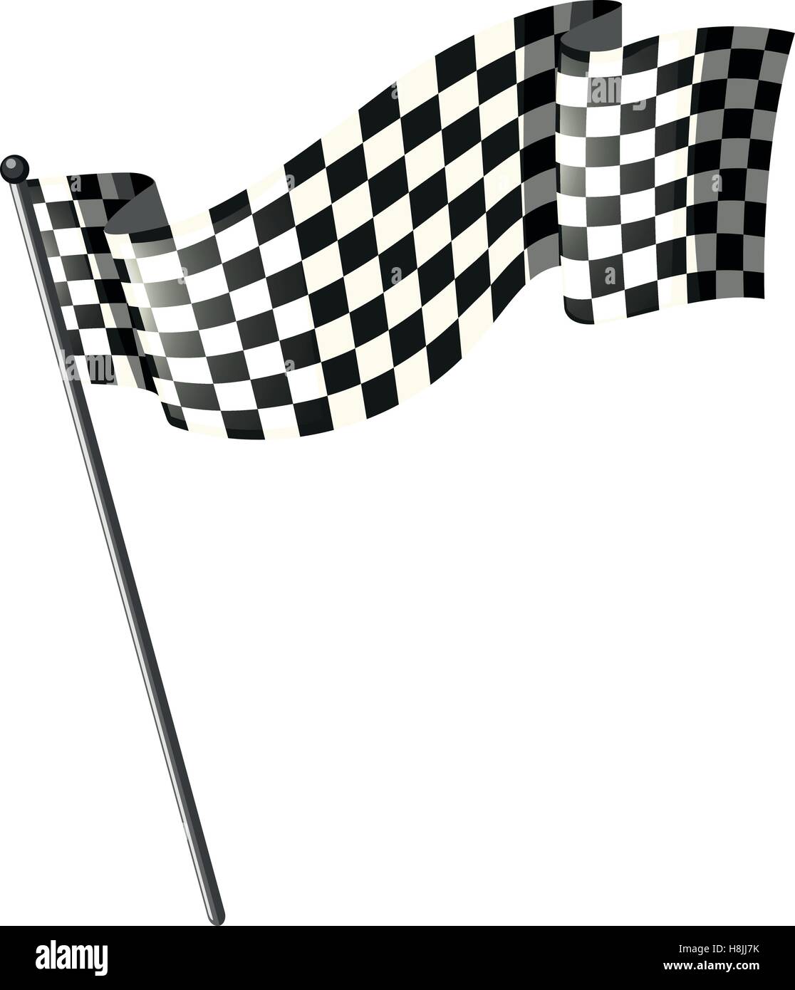Racing flag on black pole illustration Stock Vector Image & Art - Alamy