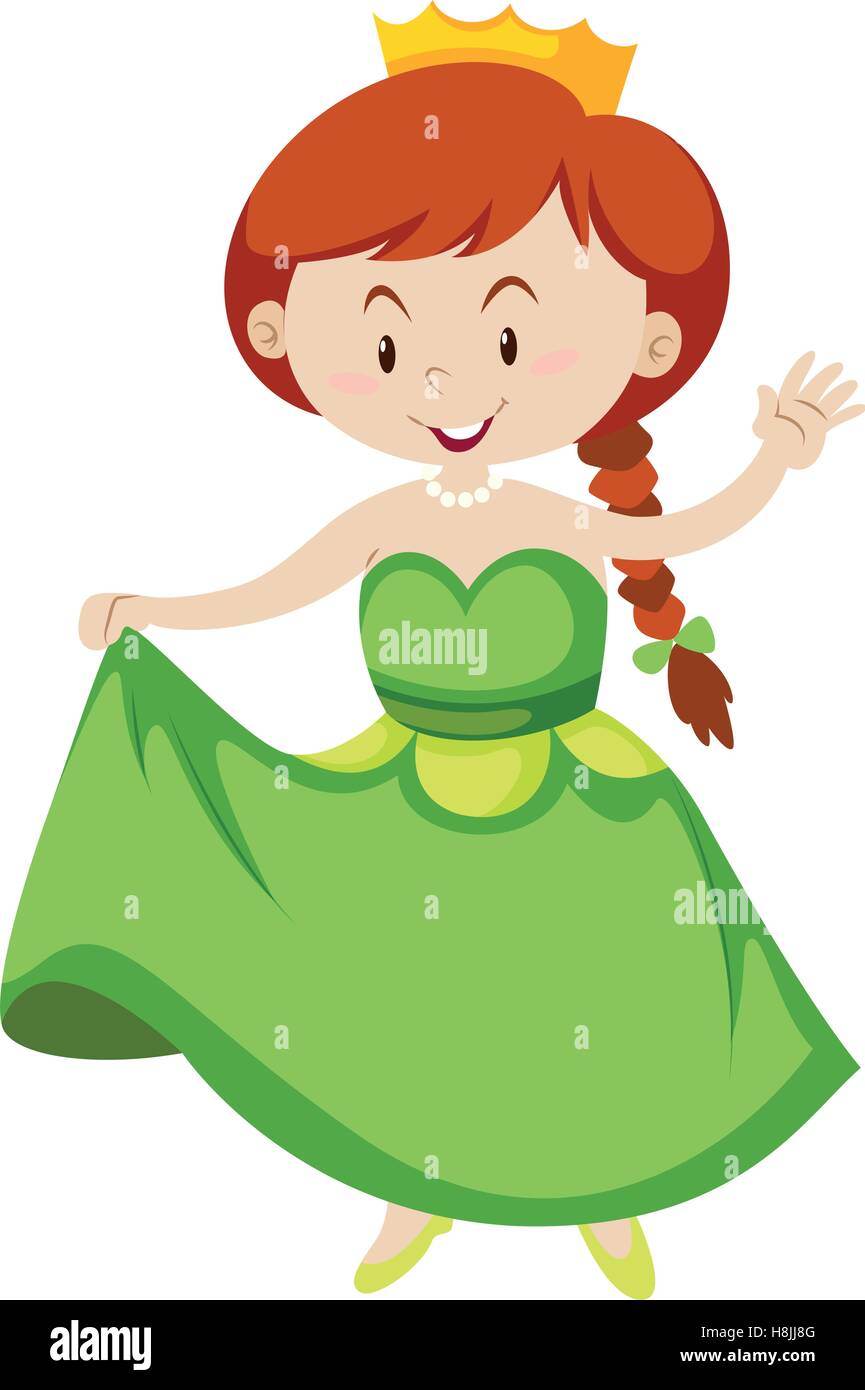 Little princess waving hand illustration Stock Vector Image & Art - Alamy