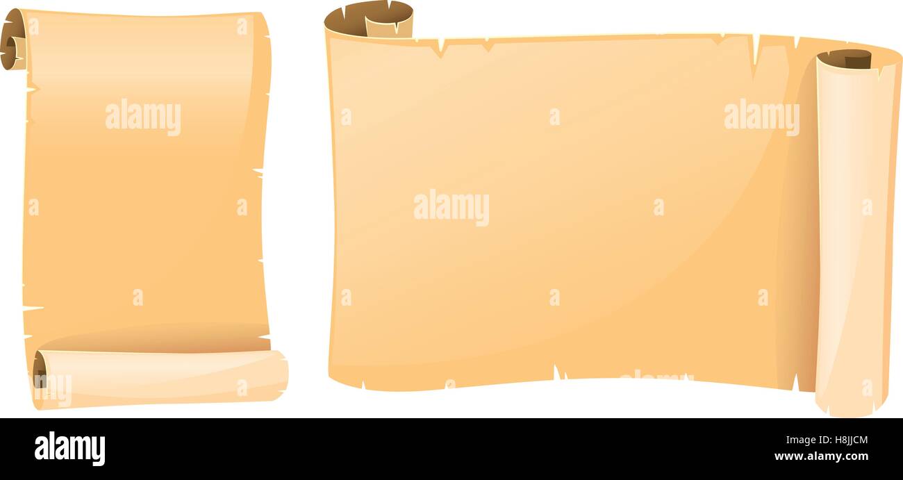 Two design of old parchment papers illustration Stock Vector Image ...