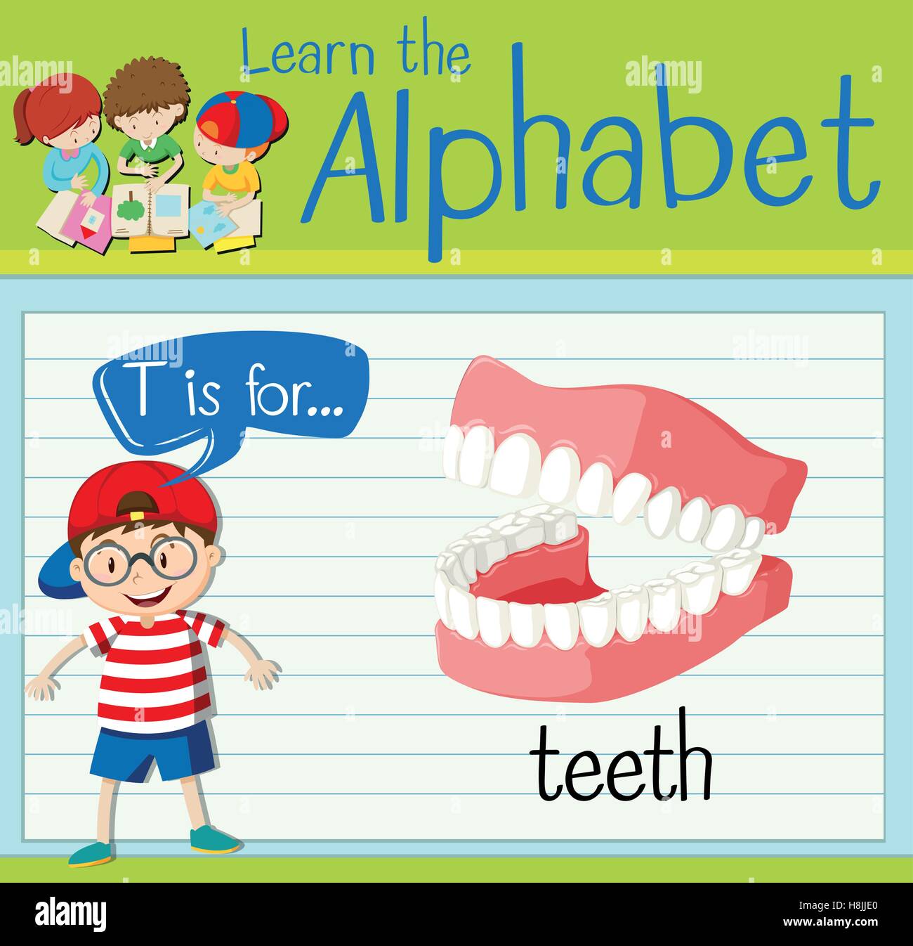 Flashcard letter mouth illustration hi-res stock photography and images ...