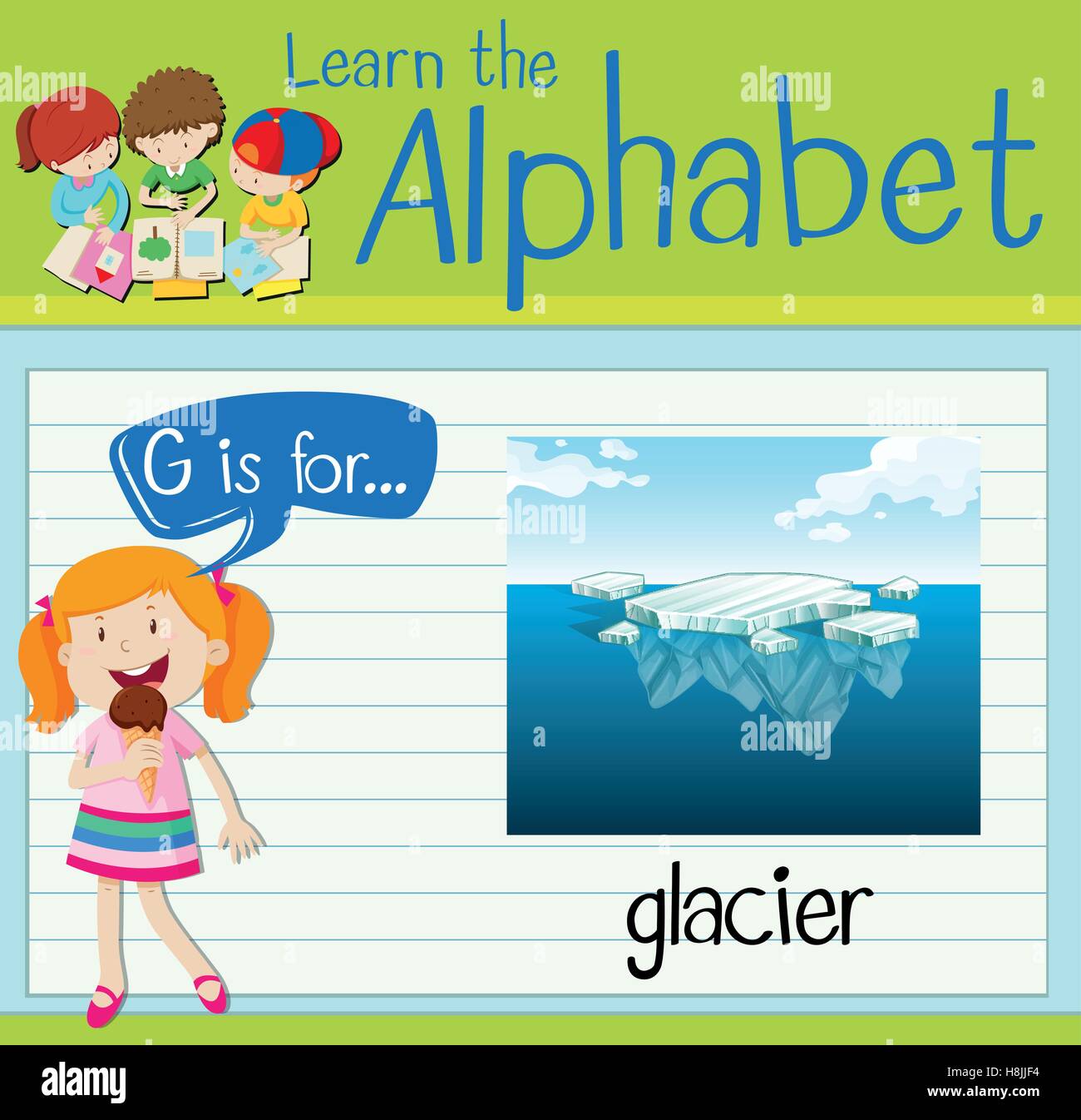 Galcier background Stock Vector Images - Alamy