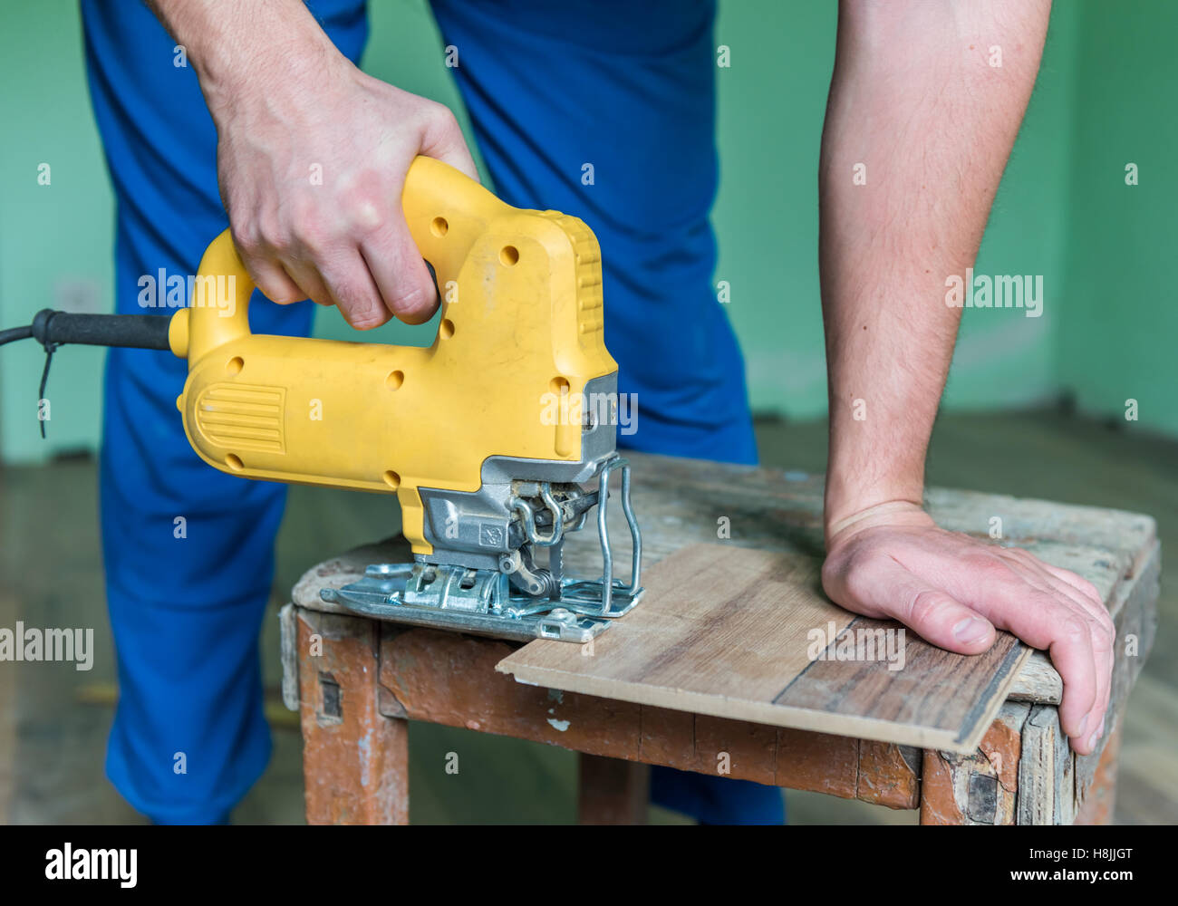 Professional installation parquet floor hi-res stock photography and ...